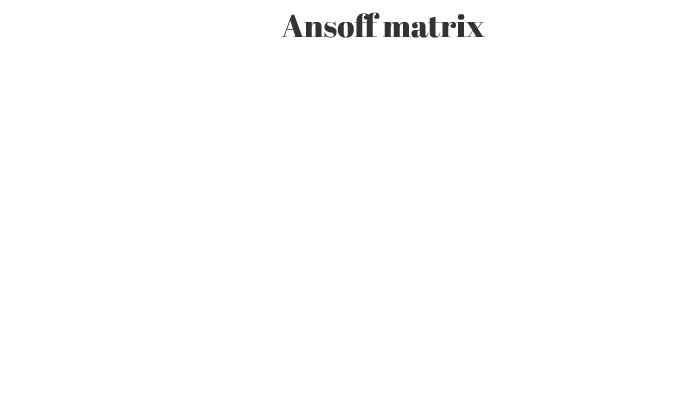 Ansoff matrix by Astranti FT on Prezi