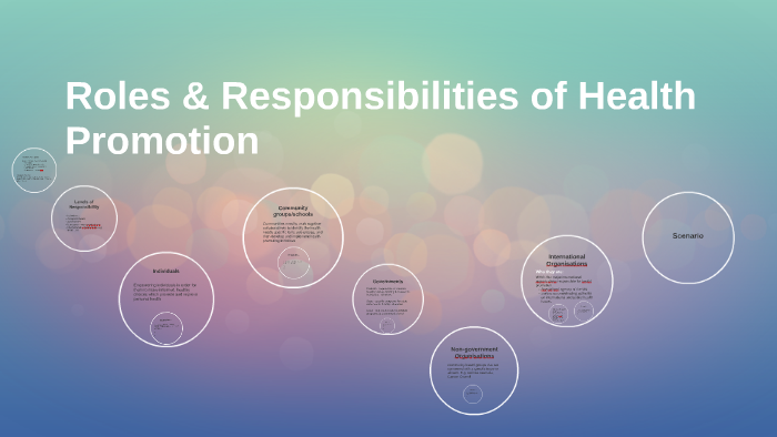 Roles & Responsibilities of Health Promotion by Sarah Stiles on Prezi