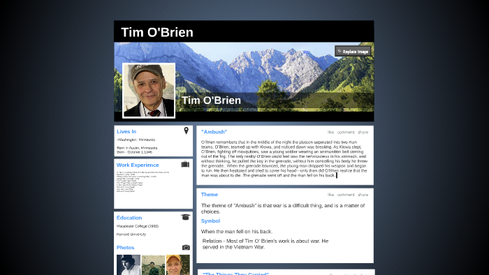 Tim O'Brien by Rowdey Mullenix on Prezi