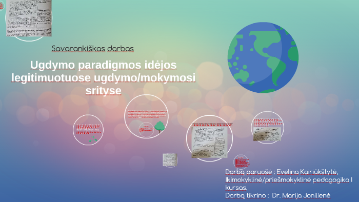 Ugdymo paradigmos idėjos legitimuotuose ugdymo/mokymosi srit by Evelina ...