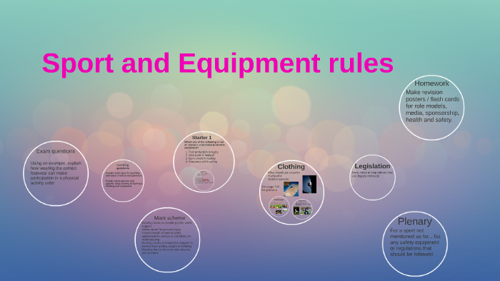 Sport and Equipment rules by Nicky Hardy on Prezi