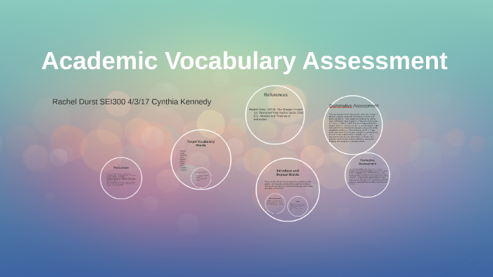 Academic Vocabulary Assessment by Rachel Durst on Prezi