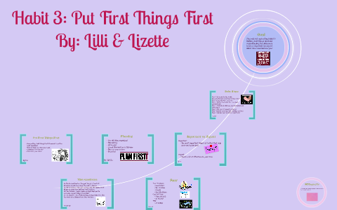 Habit 3: Put First Things First by Lizette Perez on Prezi
