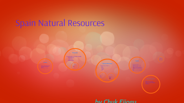 Natural Resource Map Of Spain