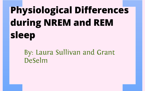 Physiological Differences during NREM and REM sleep. by Laura Sullivan ...