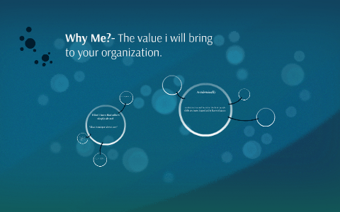 Why Me?- The value i will bring to your organization. by Riya Patel on ...