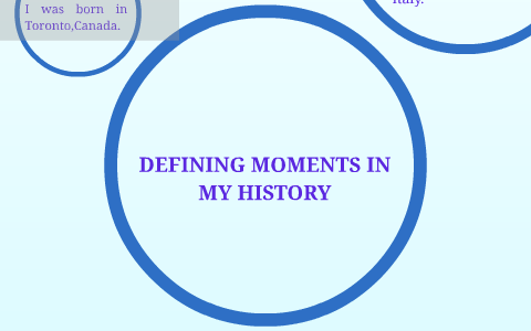 DEFINING MOMENTS IN MY HISTORY by alessia sirianni on Prezi
