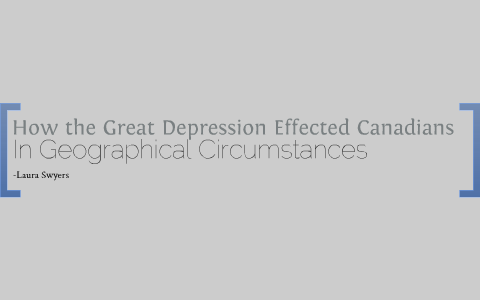 How the Great Depression Affected People in Geographical Conditions by ...