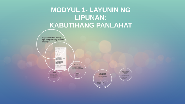 MODYUL 1- LAYUNIN NG LIPUNAN: by eunice songcayauon on Prezi