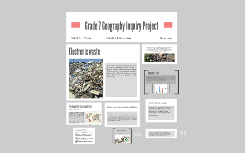 Grade 7 Geography Inquiry Project by Prezi Present on Prezi