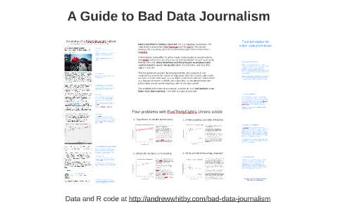 Guide to bad data journalism by Andrew Whitby on Prezi