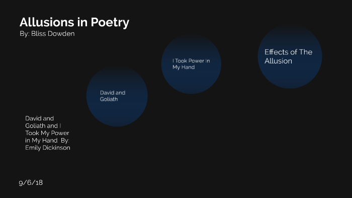 Pre AP English 2 Allusion in Poetry by Bliss Dowden on Prezi