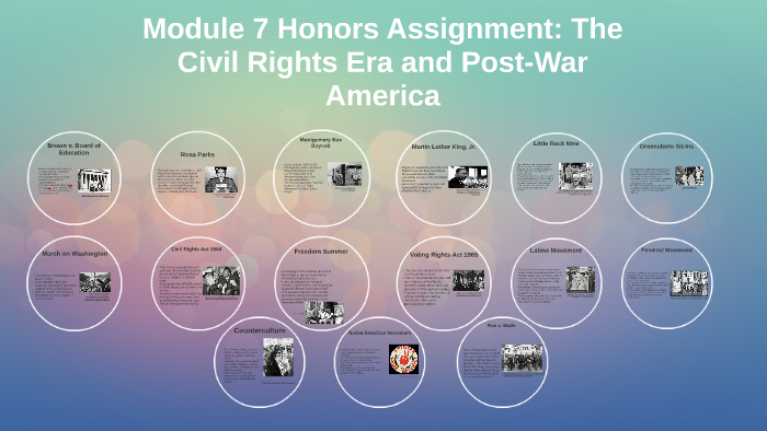 Module 7 Honors Assignment: The Civil Rights Era and Post-War by Rachel ...