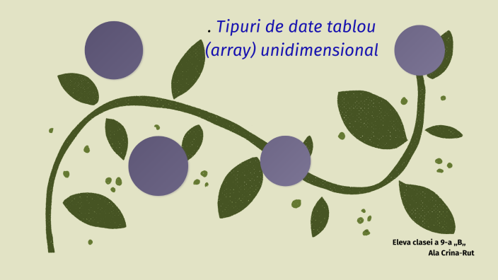 TIPURI DE DATE STRUCTURATE UNIDIMENSIONALE by Roman Ala on Prezi