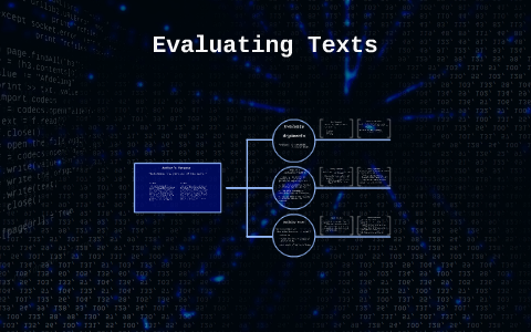 Evaluating Texts by Whitney Hegg on Prezi