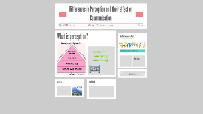 Differences in Perception and their effect on Communication by Cathrene ...