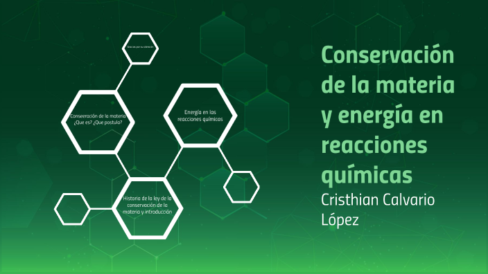 Conservación de la materia y energía en reacciones químicas by ...