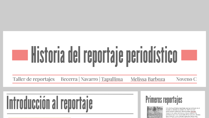 El reportaje periodístico by Angelo Becerra Contreras on Prezi