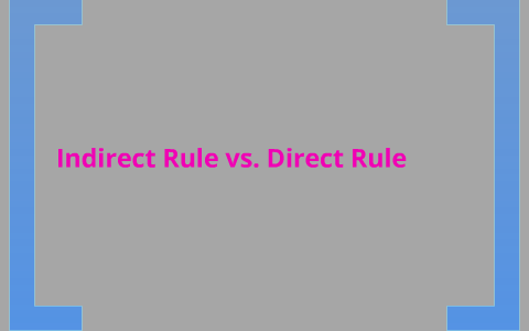 Direct rule vs. Indirect Rule by Kaylee Pierce on Prezi