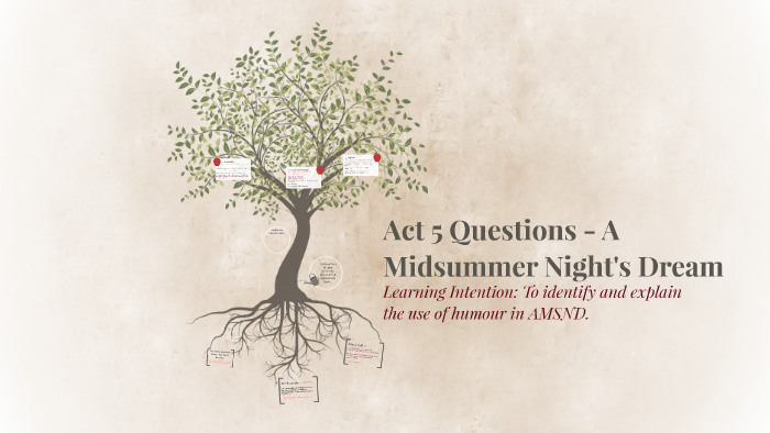 Act 5 Questions - A Midsummer Night's Dream by Victoria Saunderson on Prezi