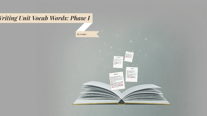 Writing Unit Vocab Words: Phase I by Gabriel Onyeije on Prezi