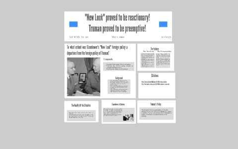 eisenhowers' new look policy compared to trumans foreign pol by Amber ...