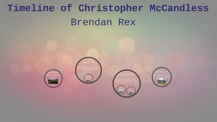 Timeline of Christopher McCandless by Brendan Rex on Prezi