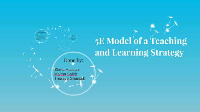 5E Model of a Teaching and Learning Strategy by shefa hassan