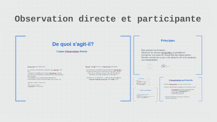 Observation directe et participative by oli ferrari on Prezi