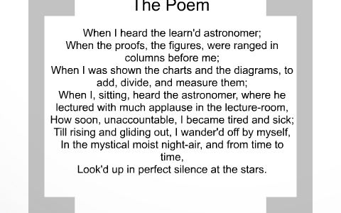 When I Heard the Learn'd Astronomer by Ryan Feury on Prezi