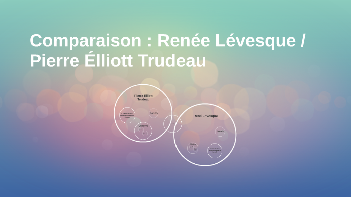 Comparaison : Renée Levesque / Pierre Élliott Trudeau by Nicolas Lavoie ...