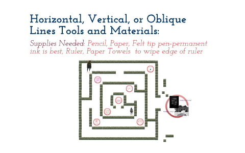 Horizontal, Vertical, or Oblique Lines Tools and Materials: by April ...