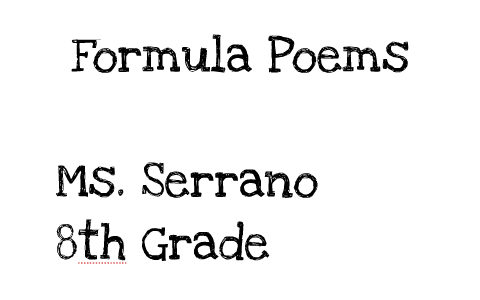 Formula Poems by Rosa Serrano on Prezi