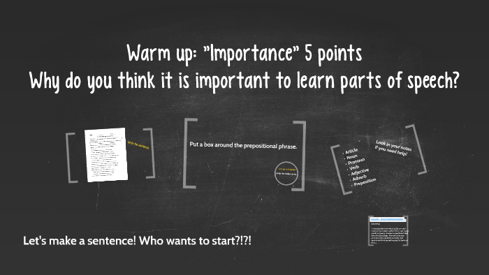 Why do you think it is important to learn parts of speech? by Melissa ...