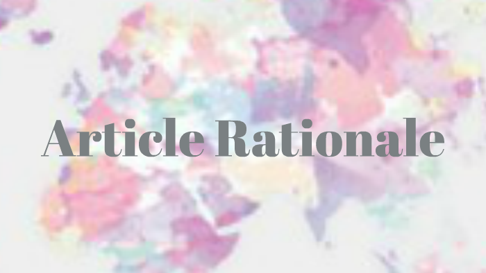 Article Rationale by Shannon Green on Prezi