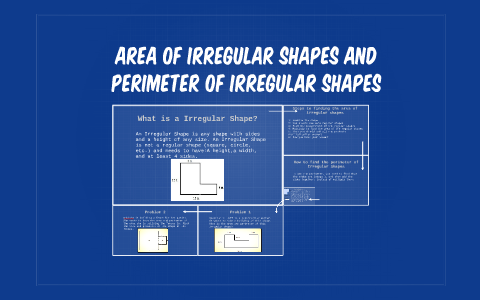 Area of Irregular shapes and perimeter of irregular shapes by Alan ...