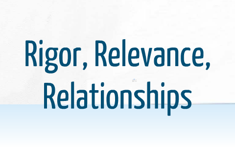 Rigor, Relevance, Relationships by Ann Marie Mora on Prezi