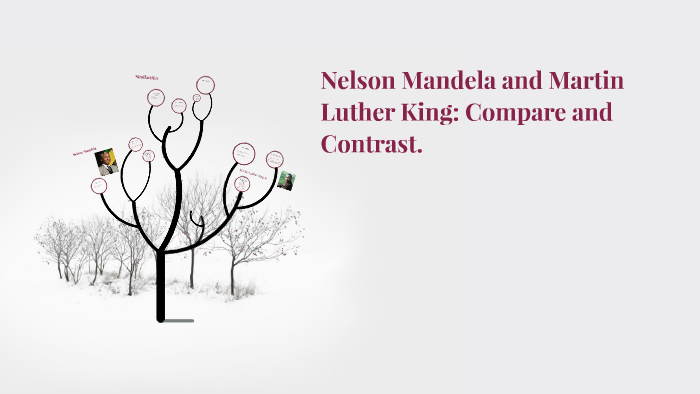Nelson Mandela and Martin Luther King: Compare and Contrast. by ...