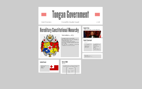 Type Of Government Tonga