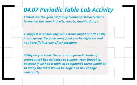 04.07 Periodic Table Lab Activity by jesse knowles on Prezi