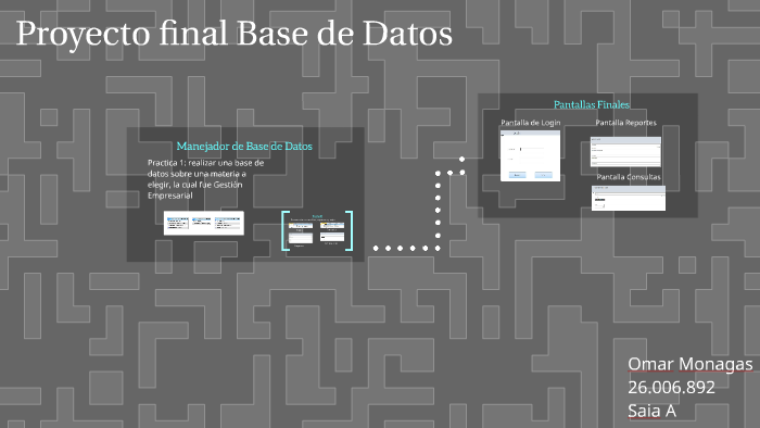 Proyecto final Base de Datos by omar monagas on Prezi