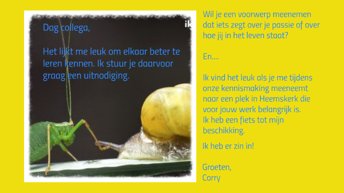 Dag collega, by c. mijnster on Prezi