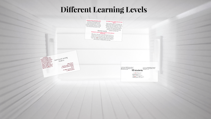 Different Learning Levels by Asia White on Prezi