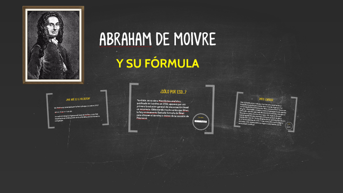 ABRAHAM DE MOIVRE Y SU FORMULA by Julio De Zafra Serrano on Prezi