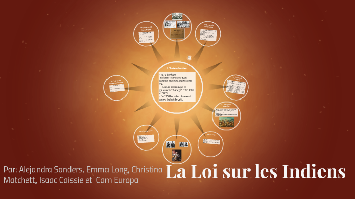 Loi sur les Indiens by Emma Long on Prezi