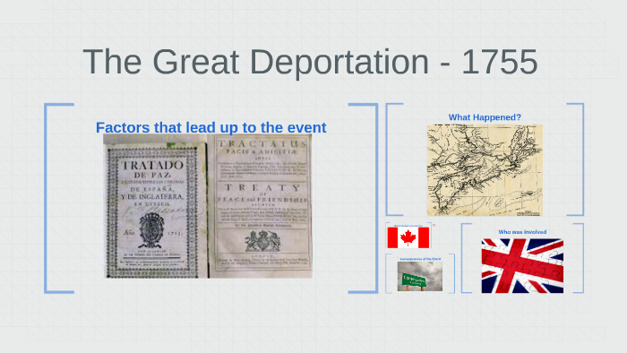 The Great Deportation - 1755 by E W on Prezi