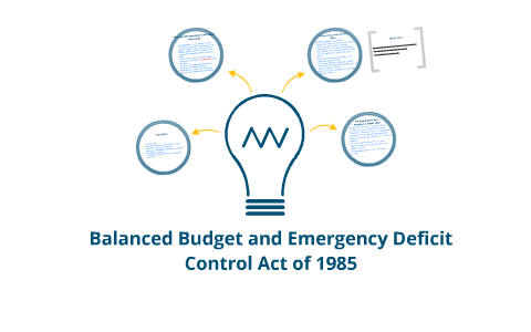 Balanced Budget and Emerging Deficit Control Act of 1985 by Hannah ...