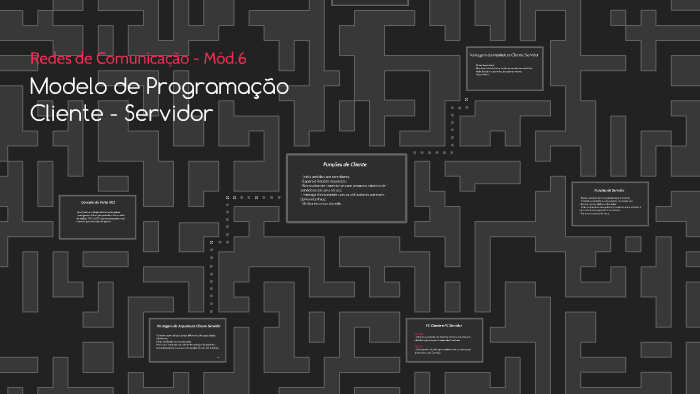 Modelo de Programação Cliente - Servidor by Miguel Diniz on Prezi