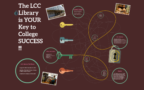 The LCC Library is YOUR Key to College SUCCESS!!! by Jordan Pule on Prezi