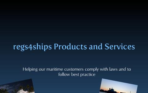 regs4ships Products and Services by Charles Annett